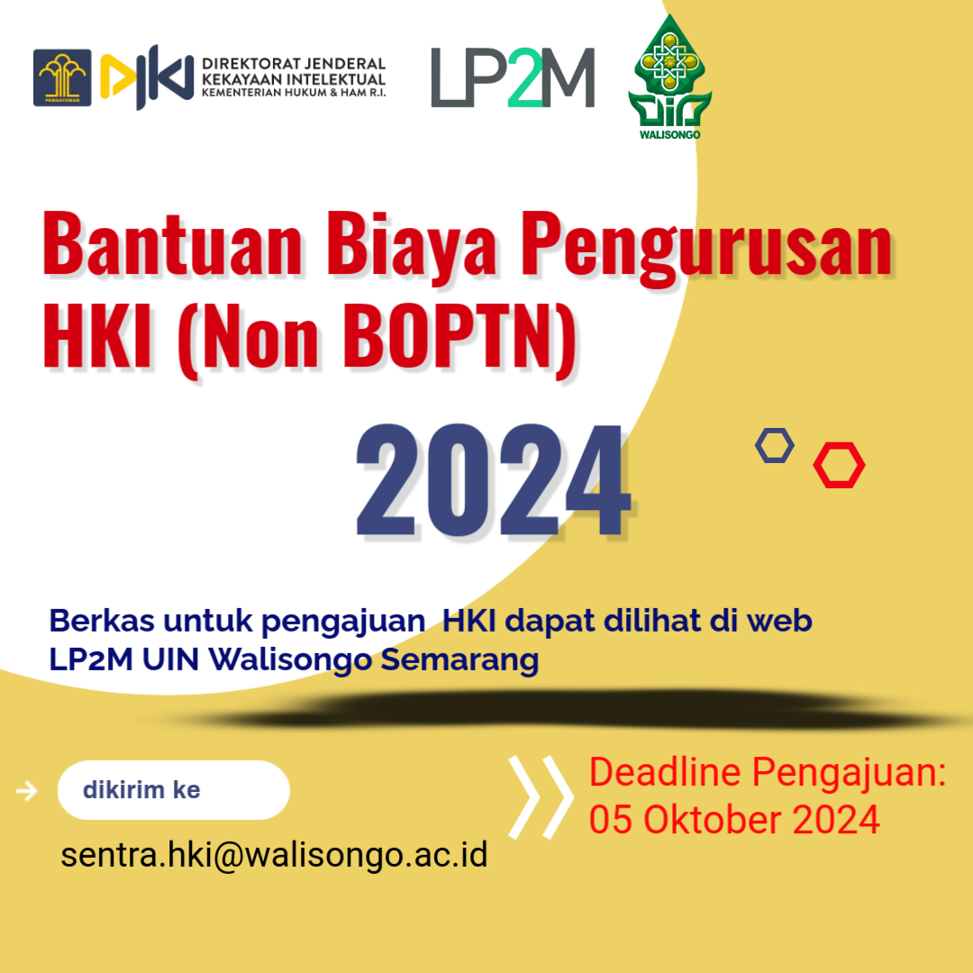 PENGUMUMAN BANTUAN BIAYA PENGURUSAN HAK KEKAYAAN INTELEKTUAL (HKI) NON ...